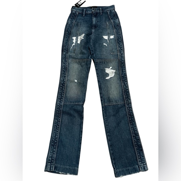 RtA | Jeans | Rta Malka Classic Distressed Jeans Womens Blue Denim ...